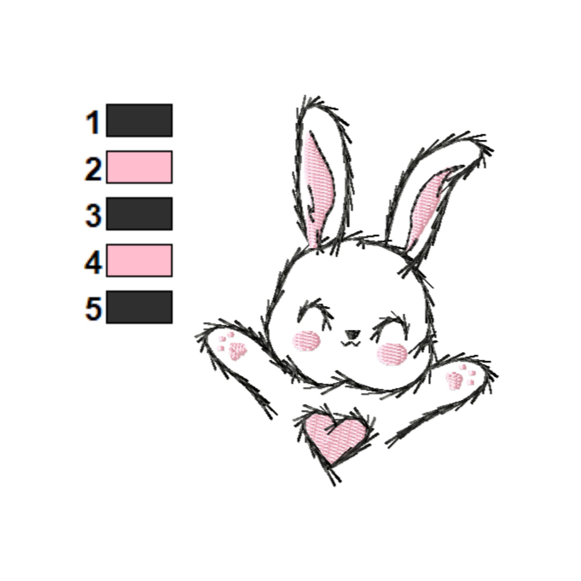 Cute Bunny Rabbit Embroidery Designs, Instant Download - 3 Sizes - Etsy