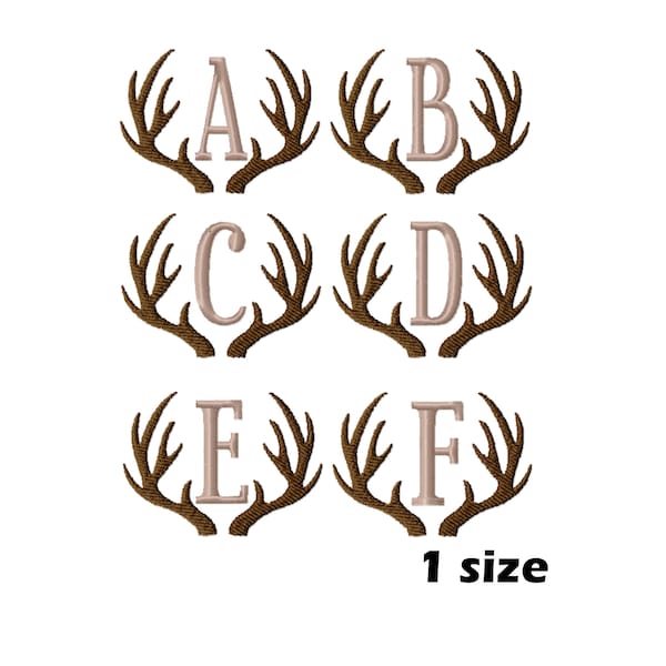 Deer Antler Monogram - Etsy