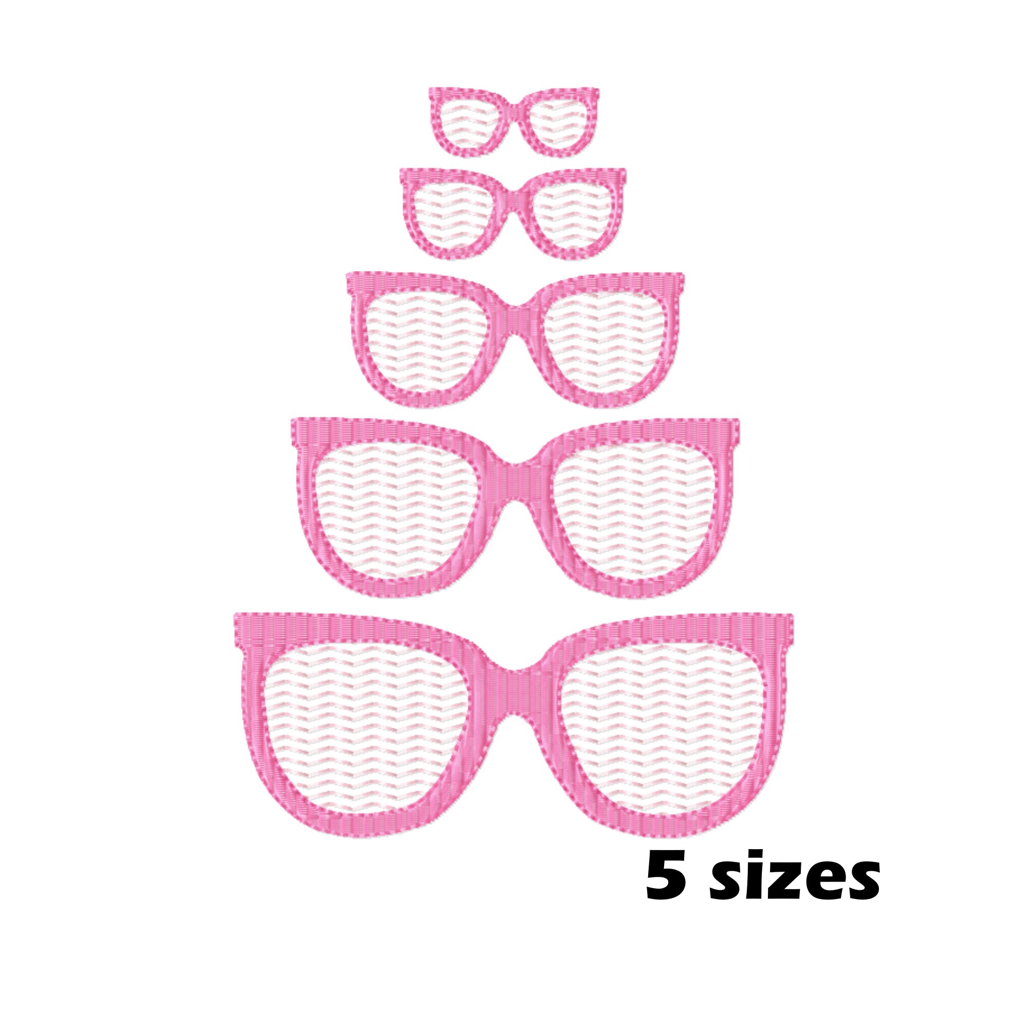 Sunglasses Embroidery Designs, Instant Download - 5 Sizes - Etsy