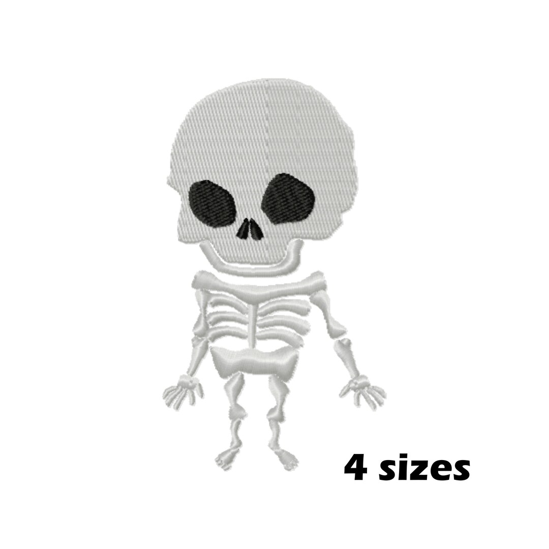 Skeleton Embroidery Designs, Instant Download 4 Sizes - Etsy