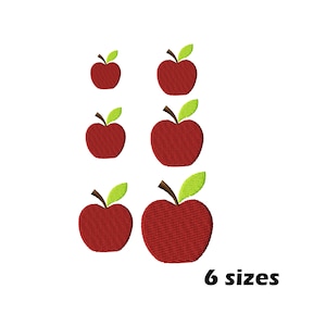 Mini Apple Embroidery Designs, Instant Download - 6 Sizes - Etsy