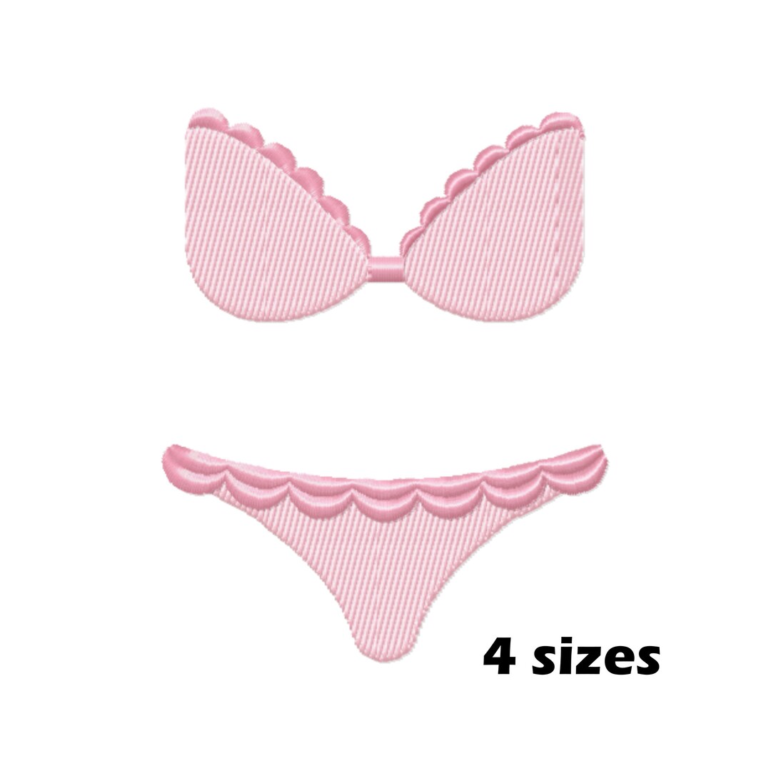 Cute Bikini Embroidery Design, Instant Download - 4 Sizes - Etsy