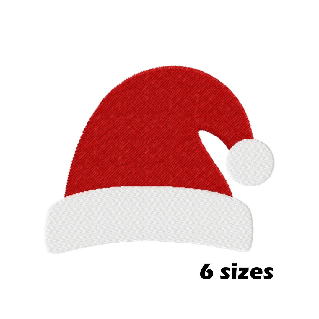 Santa Hat Embroidery Design, Instant Download 6 Sizes - Etsy