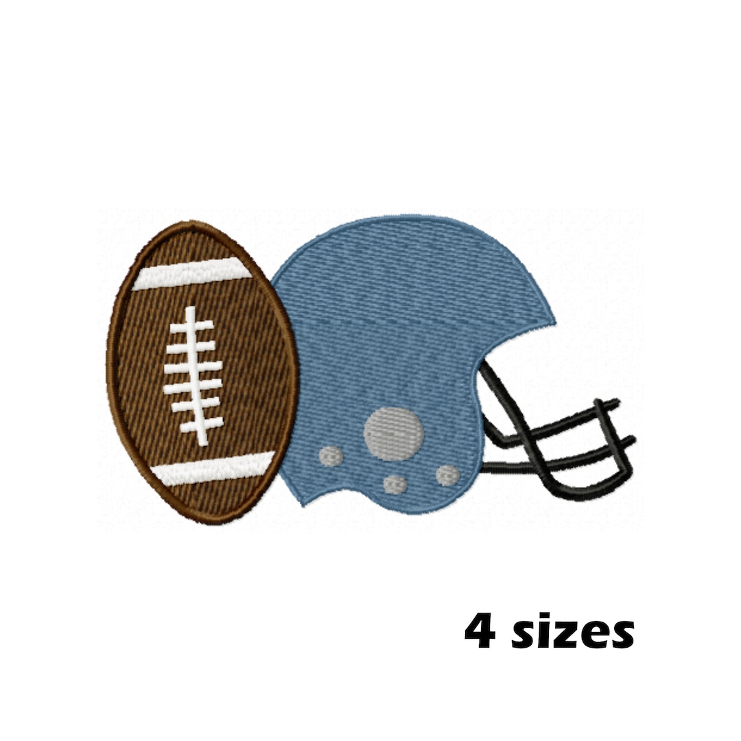 Football Helmet Embroidery Designs, Instant Download 4 Sizes - Etsy