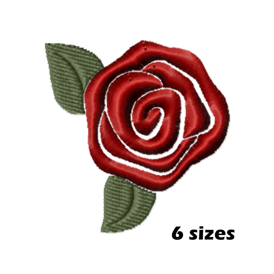 Mini Rose Embroidery Designs, Instant Download 6 Sizes - Etsy