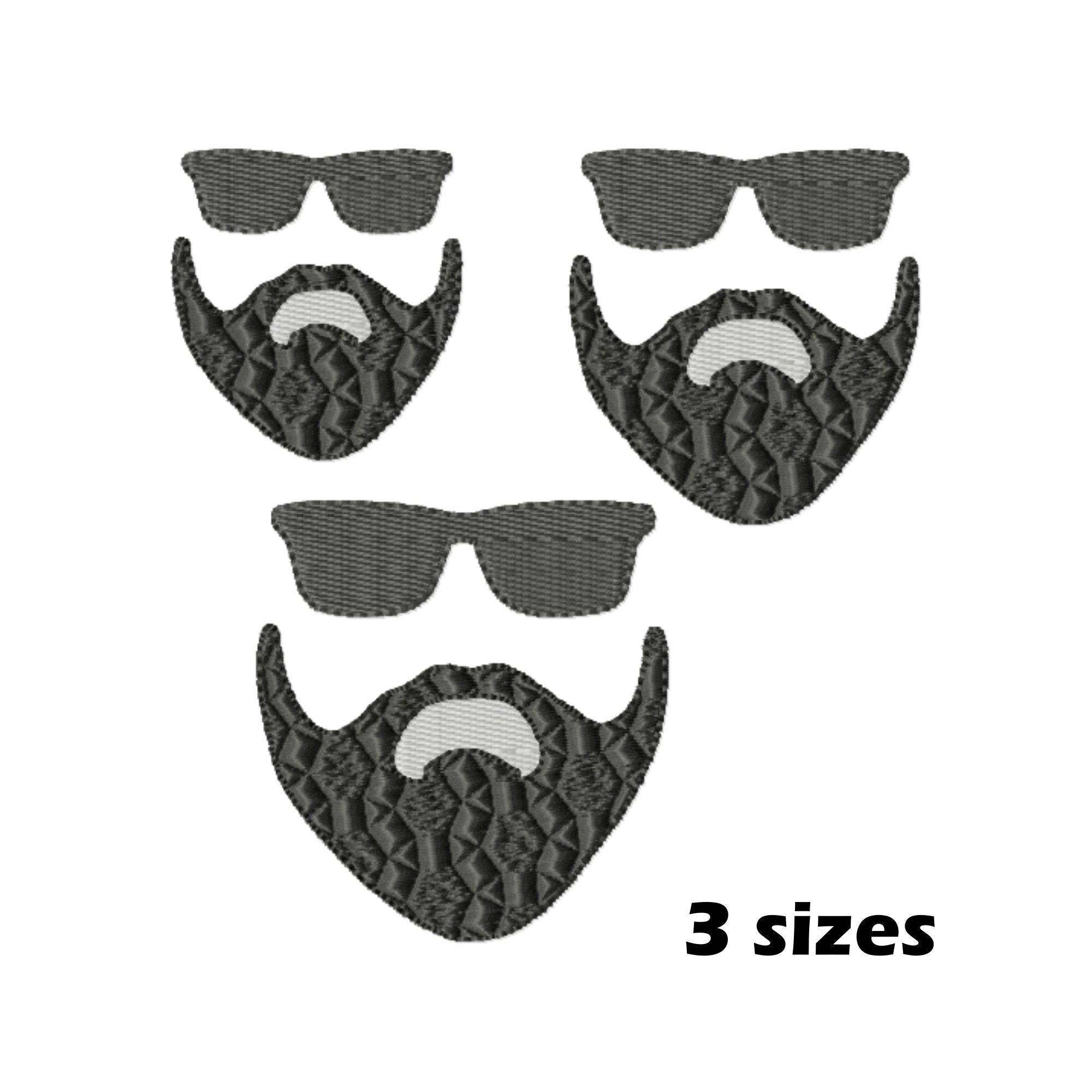 Bearded Man Embroidery Designs Instant Download 3 Sizes - Etsy
