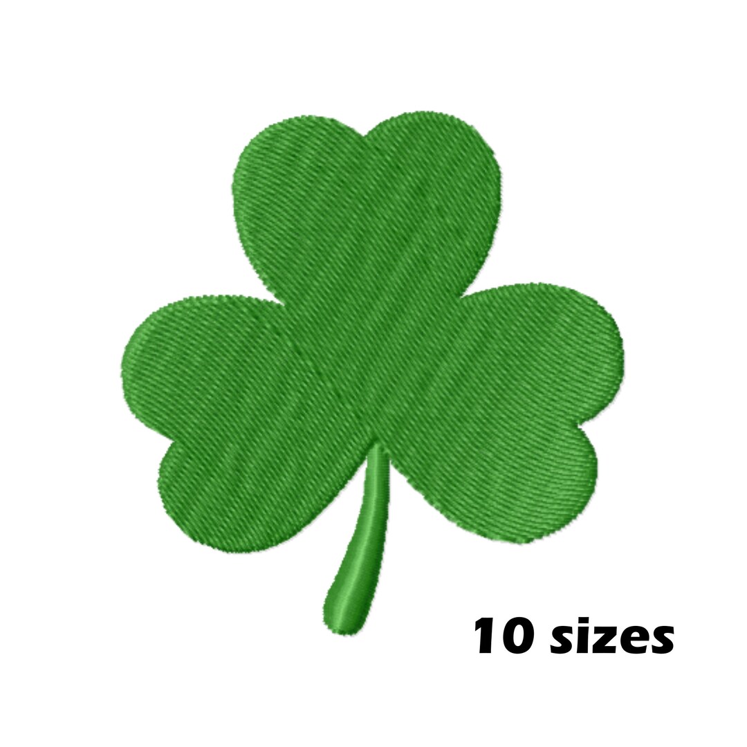 Three Leaf Clover Embroidery Designs, Instant Download 10 Sizes - Etsy