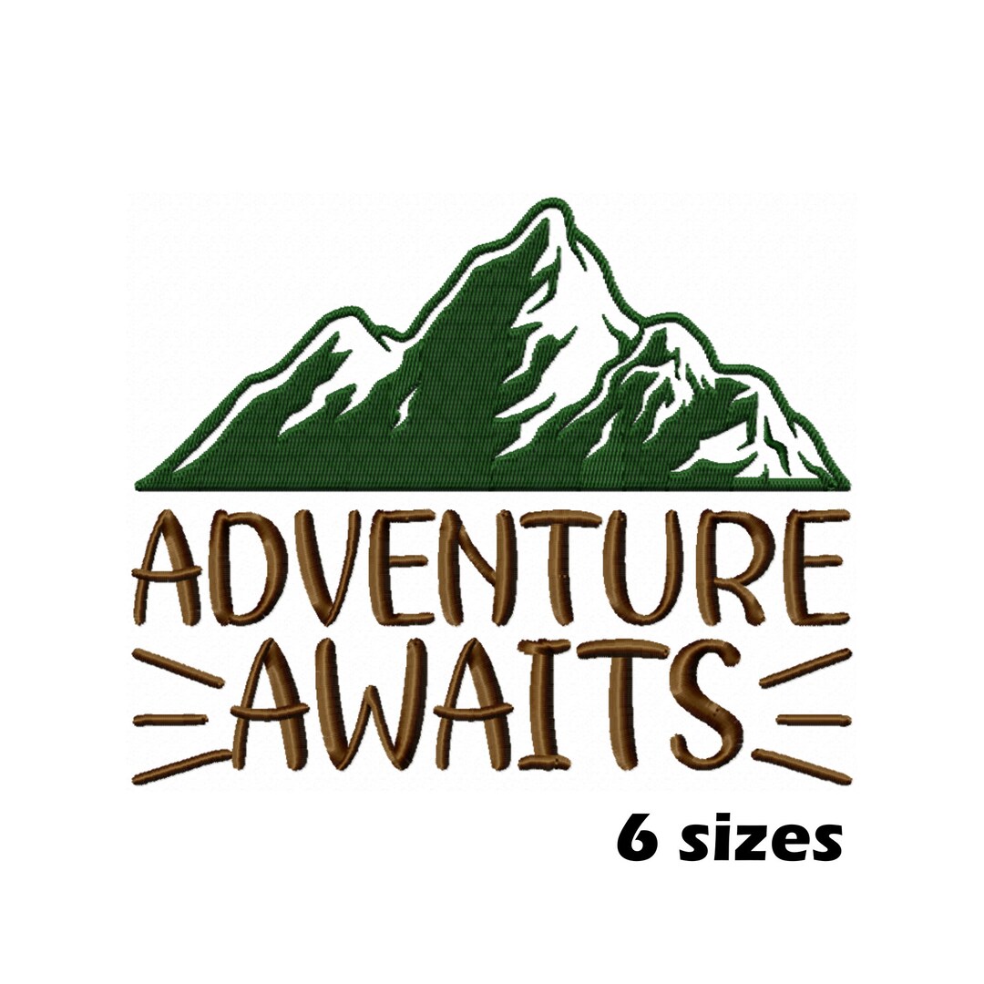 Adventure Awaits Embroidery Designs, Instant Download 6 Sizes - Etsy