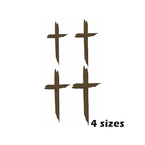Rustic Cross Embroidery Designs, Instant Download - 4 Sizes - Etsy