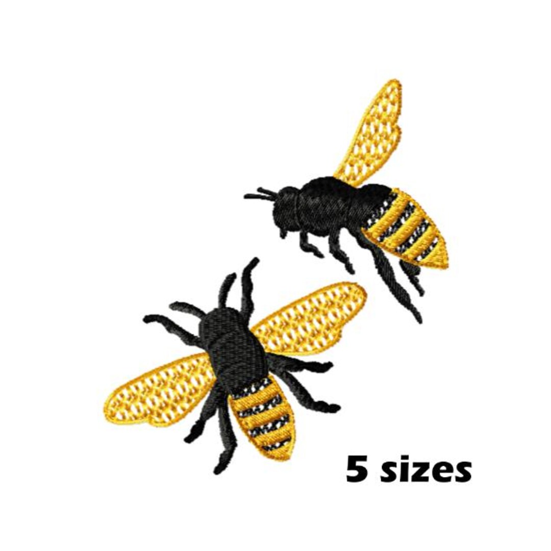Bee Machine Embroidery Design, Honeybee Outline, Instant Download - Etsy