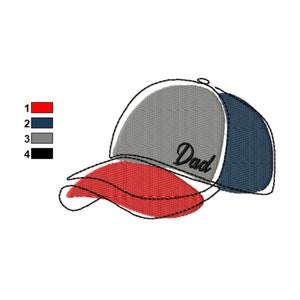 Baseball Cap Embroidery Designs, Instant Download - 3 Sizes - Etsy