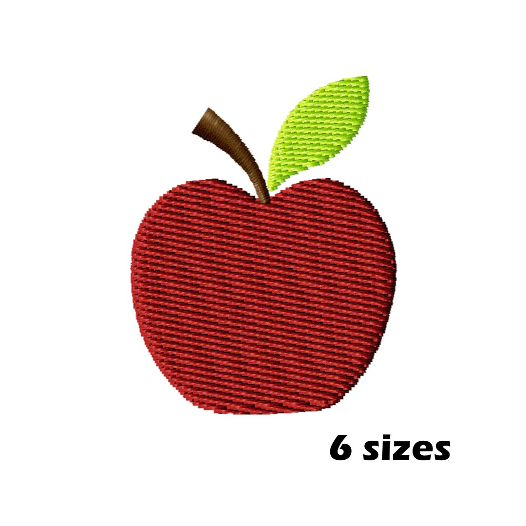 Mini Apple Embroidery Designs, Instant Download 6 Sizes - Etsy