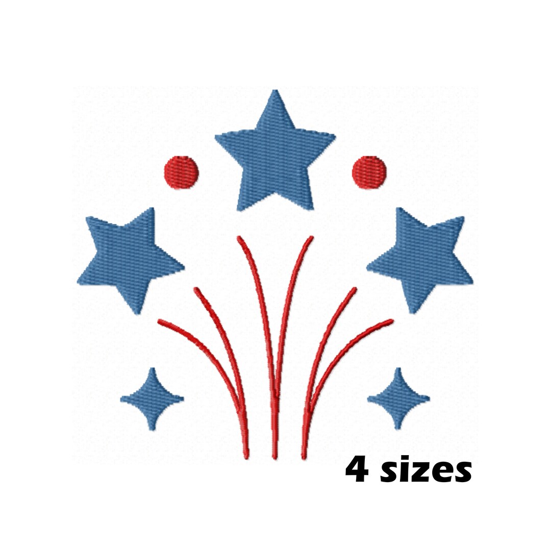 Firework Embroidery Designs, Instant Download 4 Sizes - Etsy