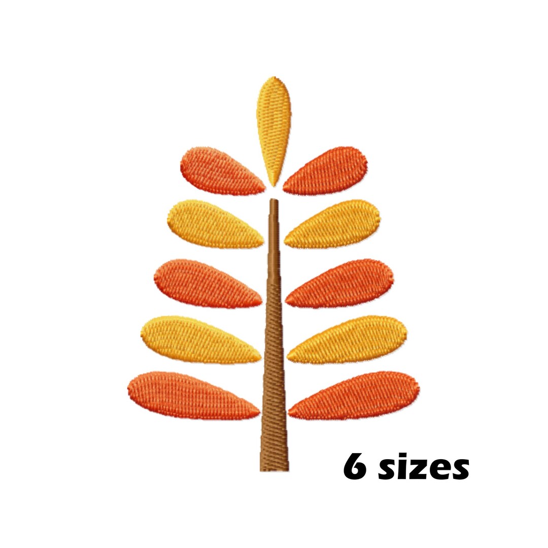 Autumn Tree Embroidery Design, Instant Download 6 Sizes - Etsy