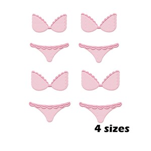 Cute Bikini Embroidery Design, Instant Download - 4 Sizes - Etsy