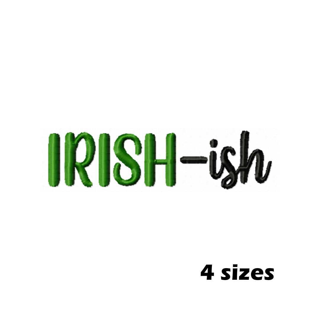 Irish-ish Embroidery Designs, Instant Download 4 Sizes - Etsy