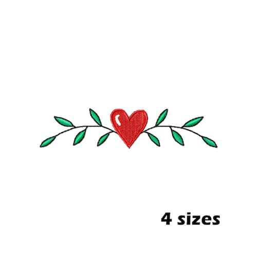 Love Embroidery Design Heart Machine Embroidery Design - Etsy