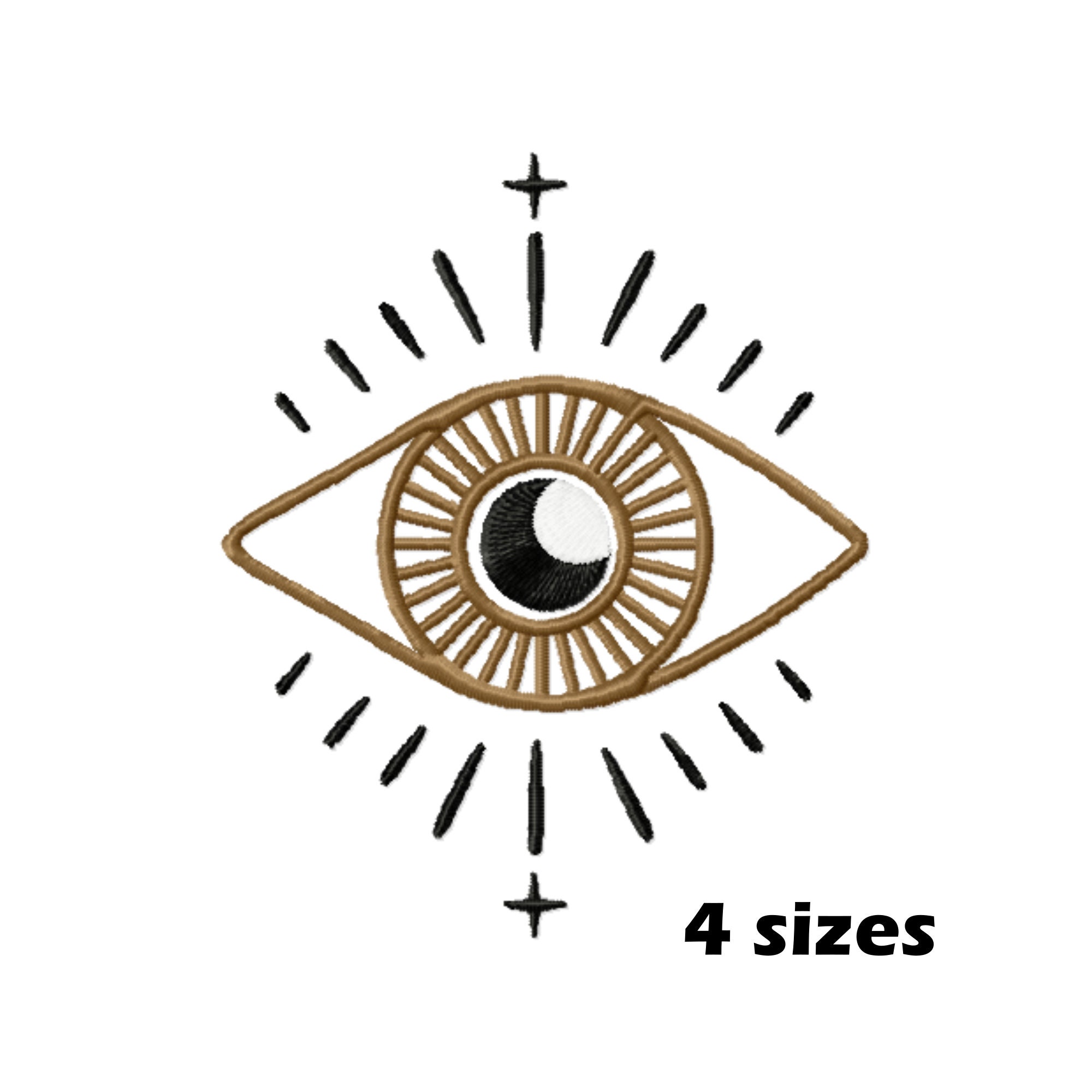 Eye Outline Embroidery Designs Instant Download 4 Sizes - Etsy