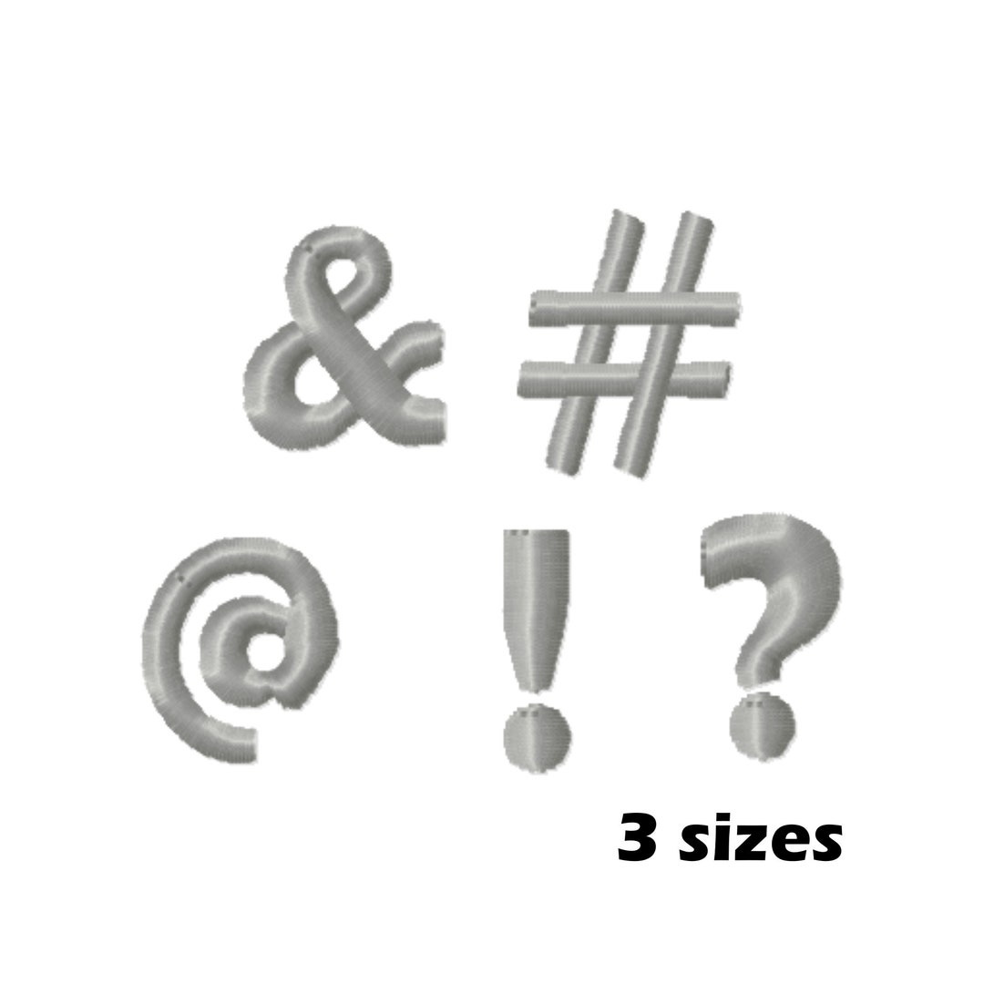 Punctuation Set Embroidery Design, Instant Download - 3 Sizes - Etsy