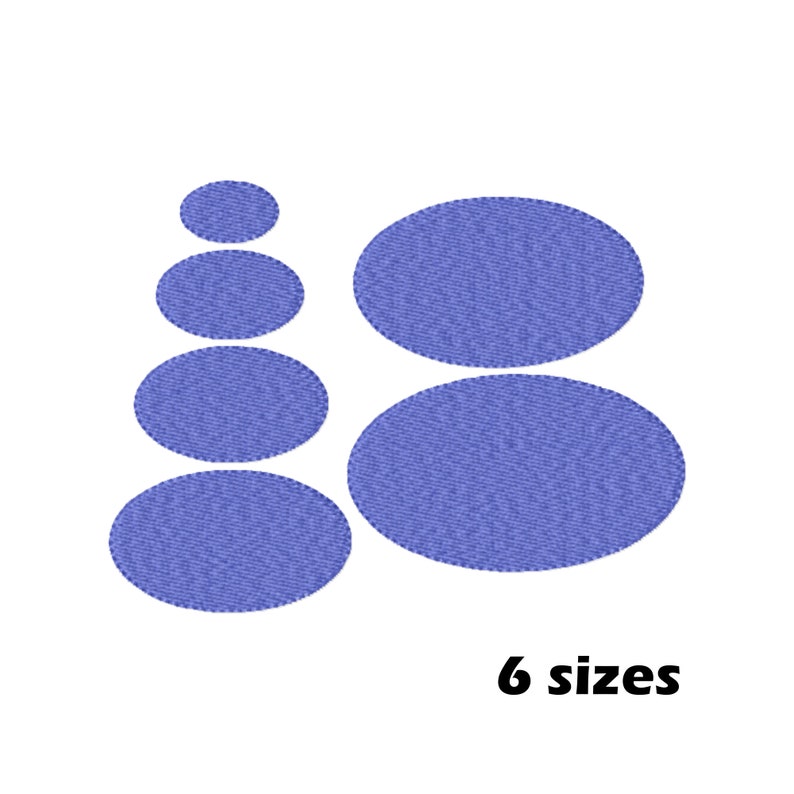 Oval Shape Embroidery Designs Instant Download 6 Sizes - Etsy