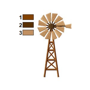 Farm Windmill Embroidery Design, Instant Download - 4 Sizes - Etsy