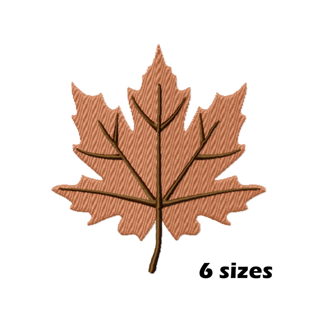 Fall Leaf Embroidery Designs, Instant Download 6 Sizes - Etsy