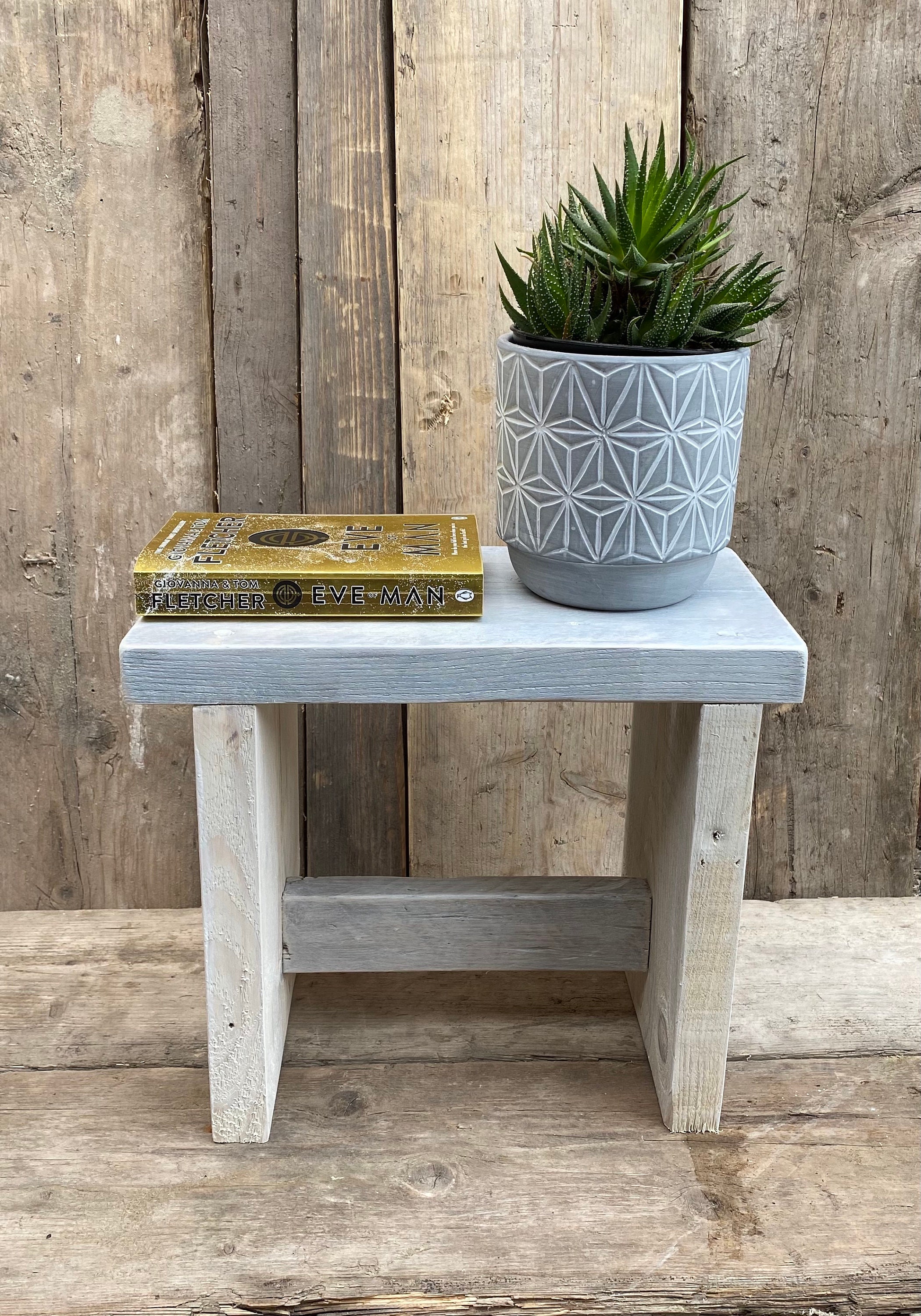 Rustic Plant Stand / Small Side Table All Reclaimed Timber | Etsy