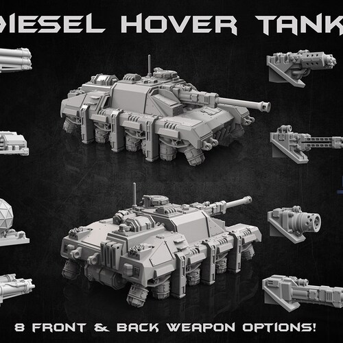 Huntsman Diesel Hover Tank 3D Printed for Tabletop Rpgs and - Etsy