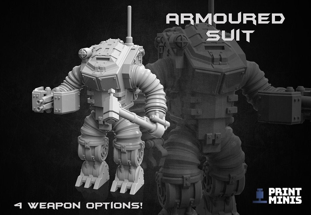 Armored Suit Juggernaut Sci-fi Dieselpunk Trooper 3D Printed for ...