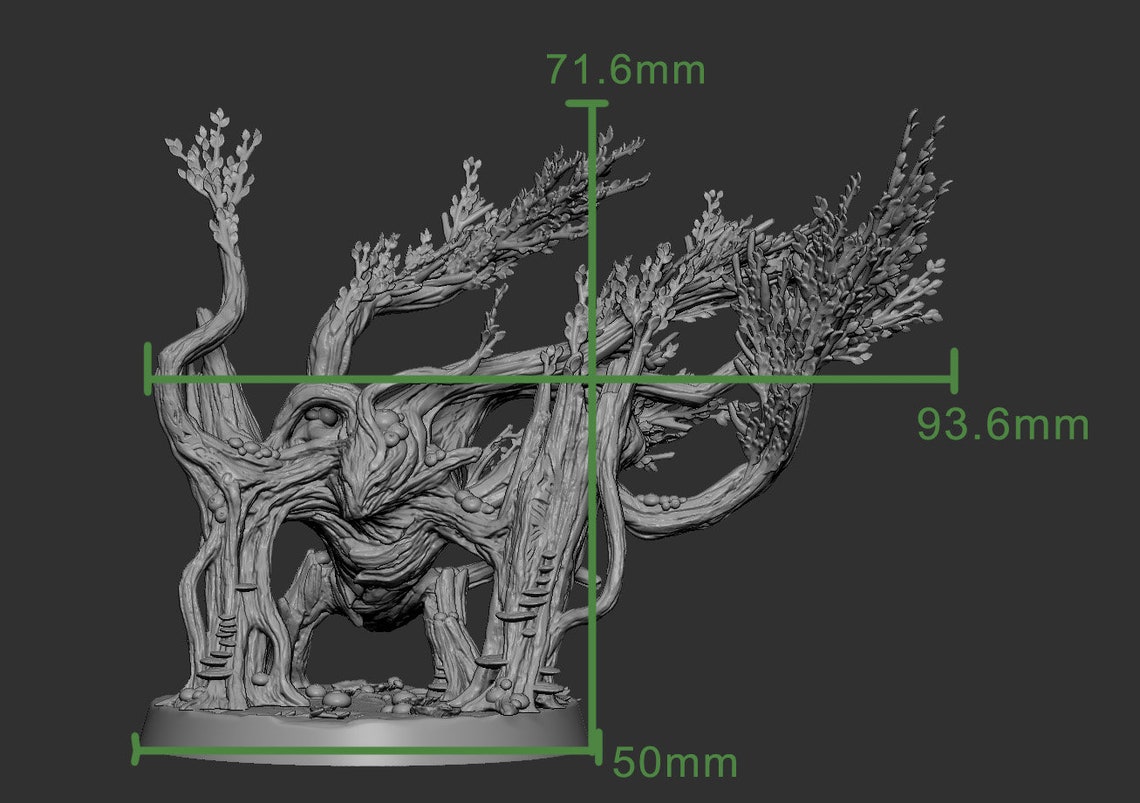 Cursed Splinter Tree Blight Corrupt Dryad Large 3D Printed - Etsy