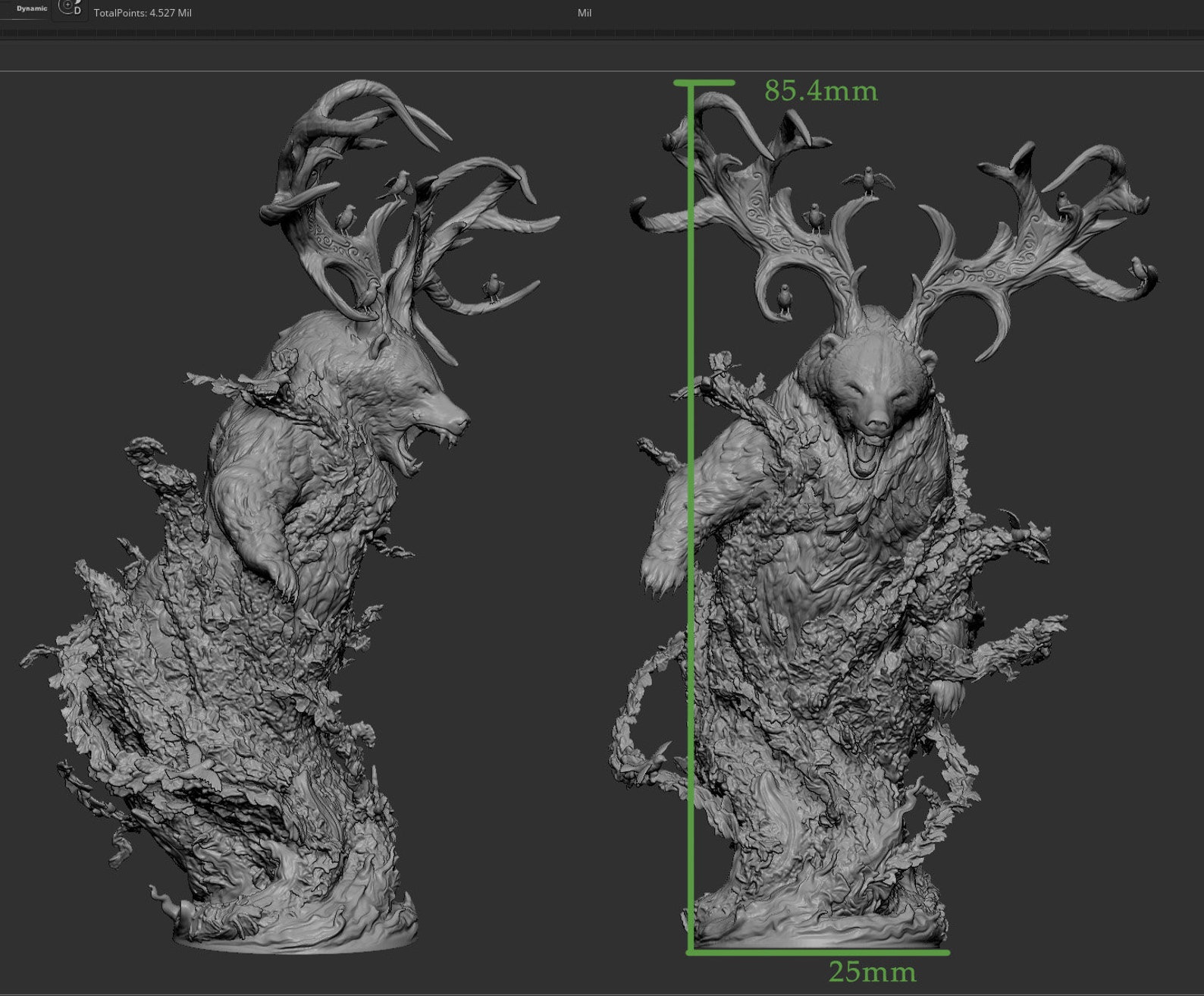 Bear Spirit Druid 3D Printed Dungeons and Dragons - Etsy