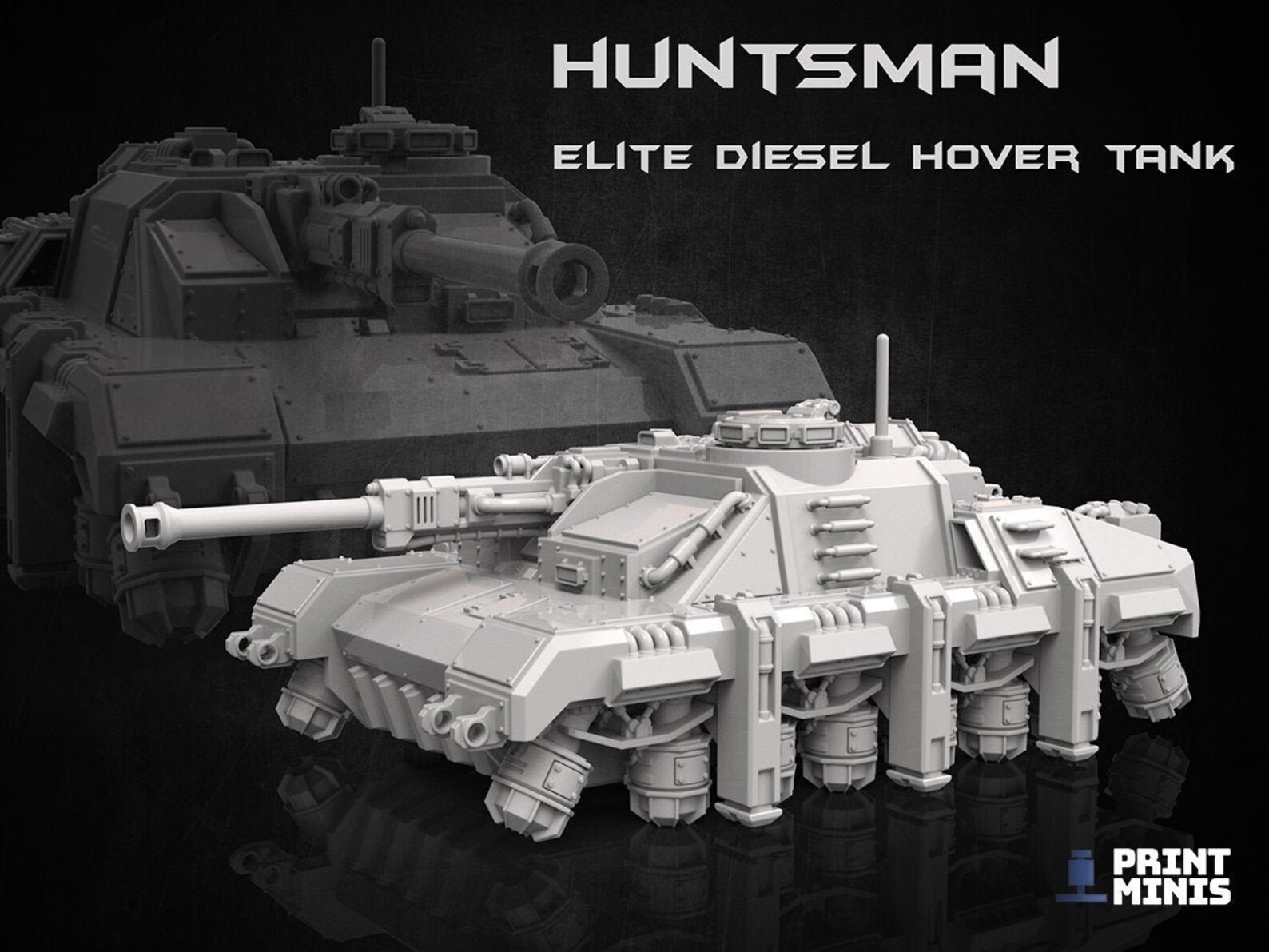 Huntsman Diesel Hover Tank 3D Printed for Tabletop Rpgs and Wargaming ...