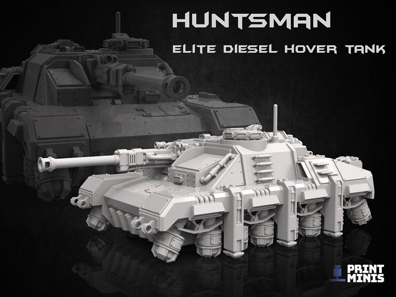 Huntsman Diesel Hover Tank 3D Printed for Tabletop Rpgs and Wargaming ...