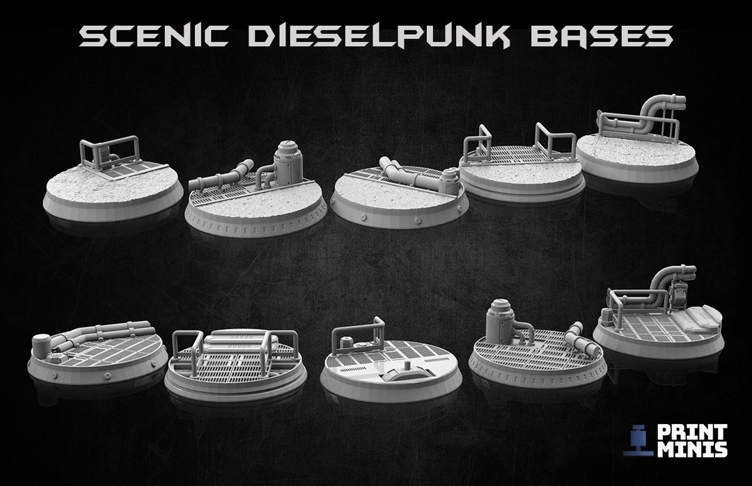 Scenic Dieselpunk Bases for Warhammer and Tabletop Rpgs - Etsy