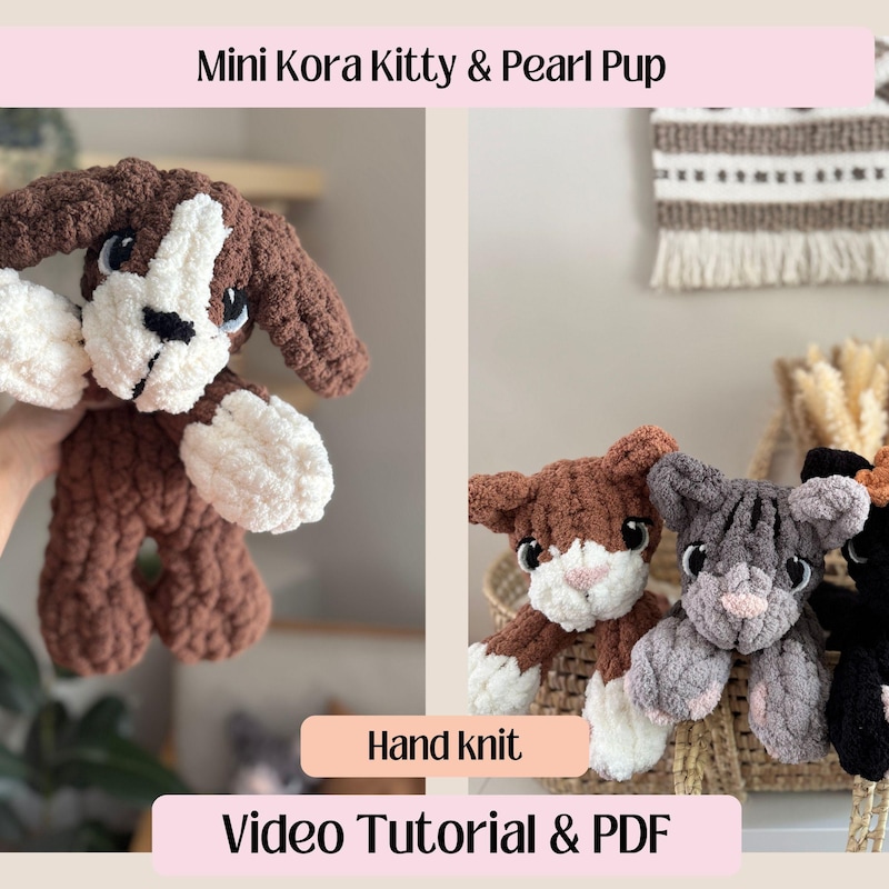 Chunky Finger Knit Cat - Etsy