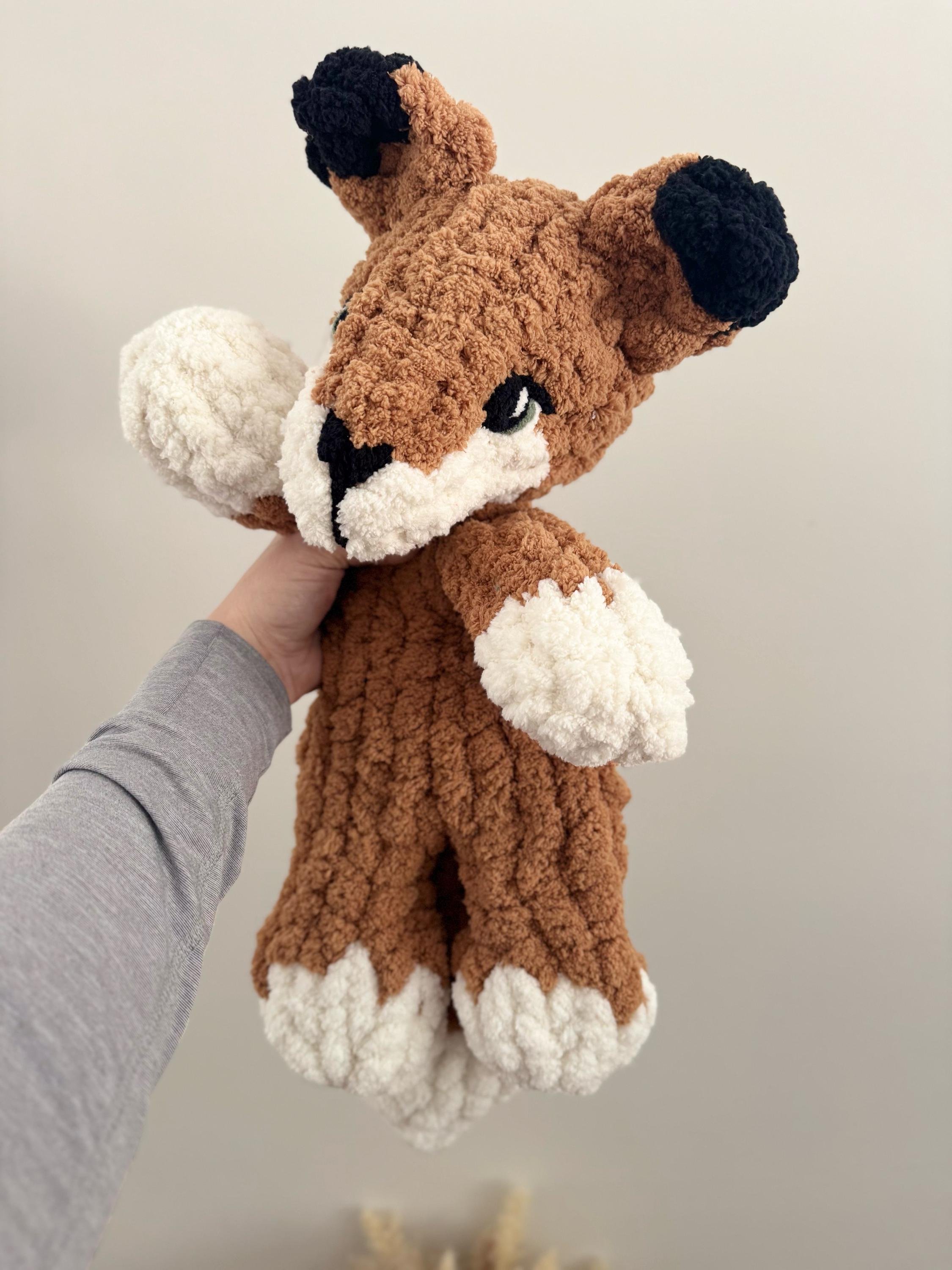 Mini Finn the Fox / Fox Snuggler / Full Video Tutorial / Finger Knit ...