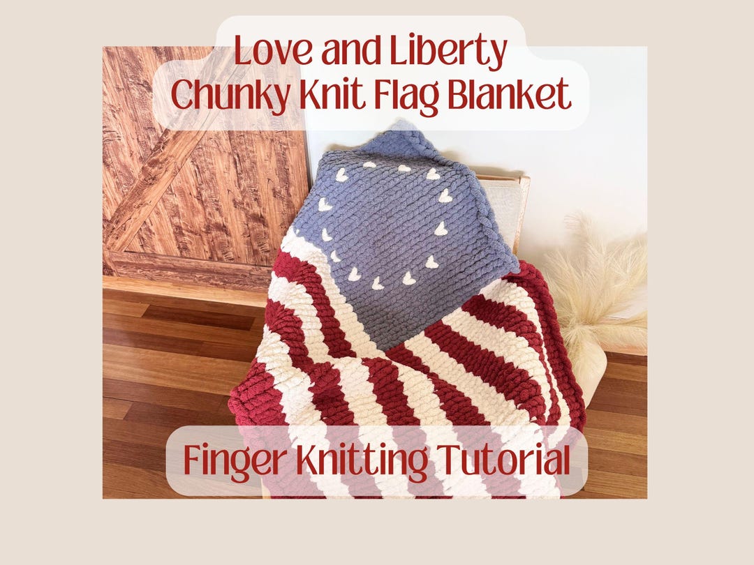 American Flag Finger Knit Pattern / Betsy Ross Flag / Tutorial / Finger ...