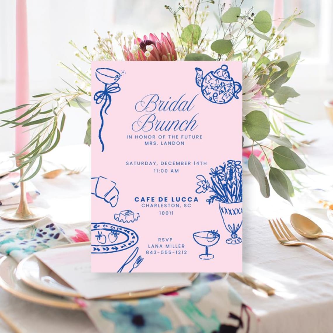 Hand Drawn Whimsical Brunch Clipart Illustrations, Icons and Doodles ...