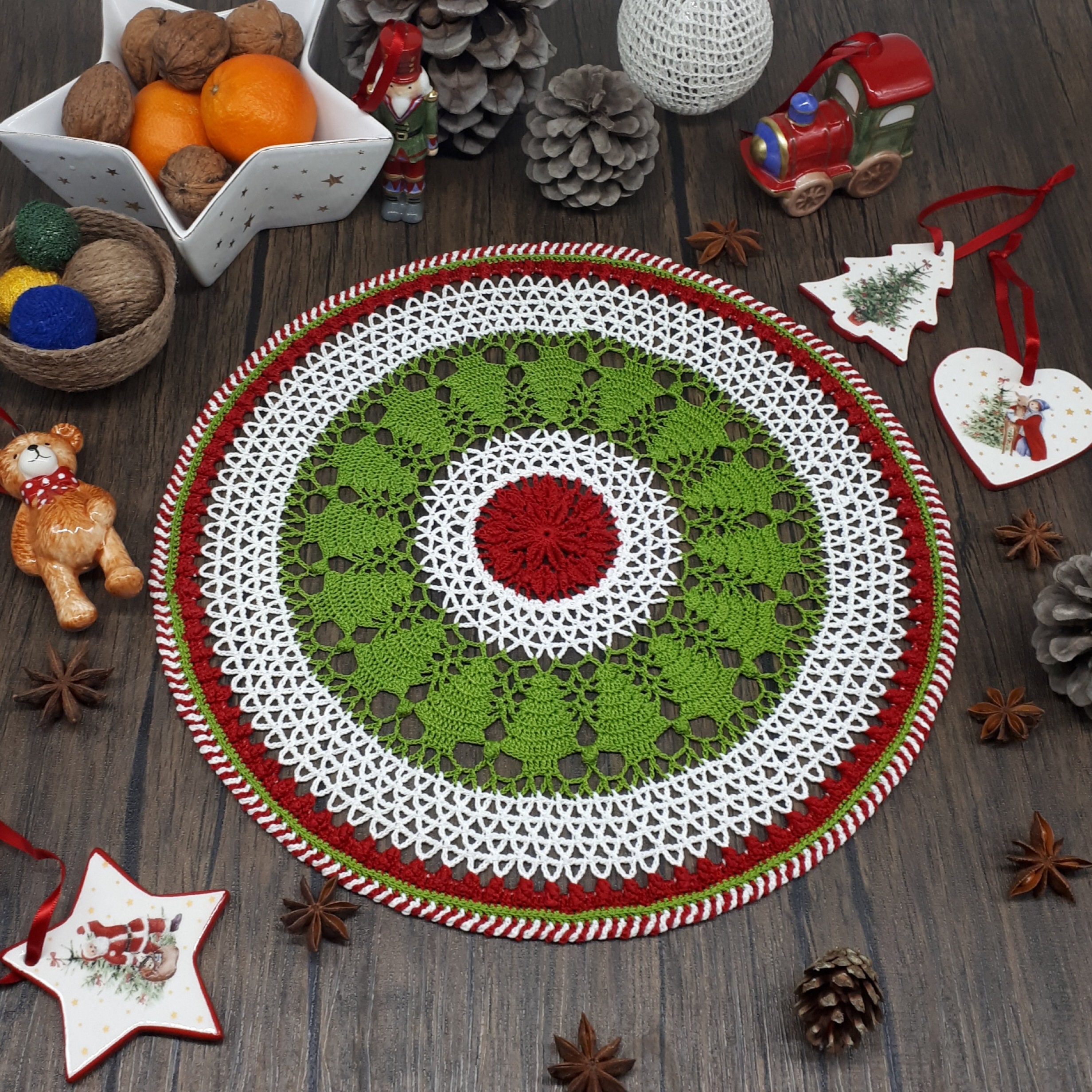002 Christmas Doily Crochet Pattern as a PDF File for Immediate ...