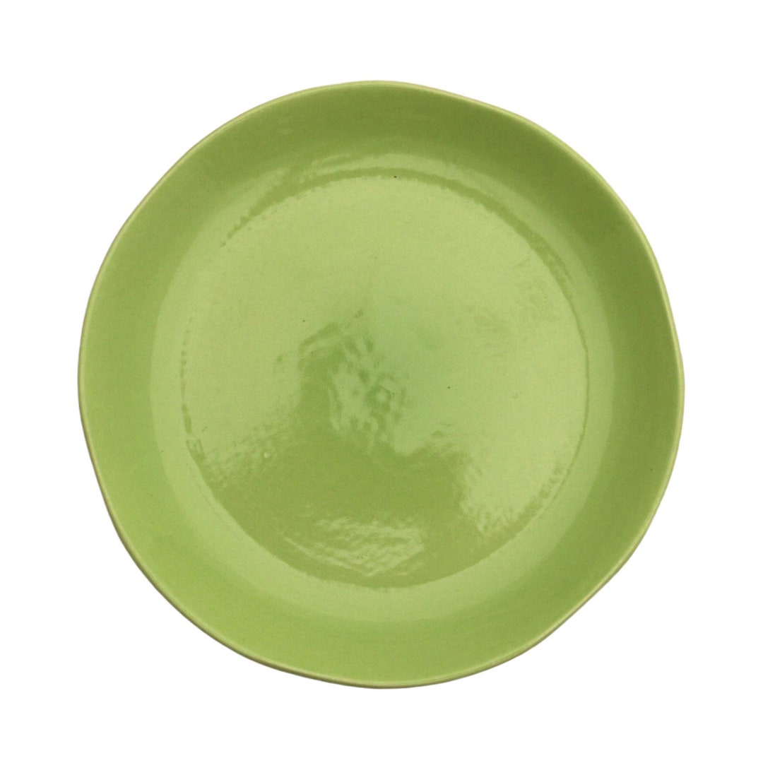 Two-tone Curved Plates, Green and Yellow, Set of 2 | Ø20cm - Etsy