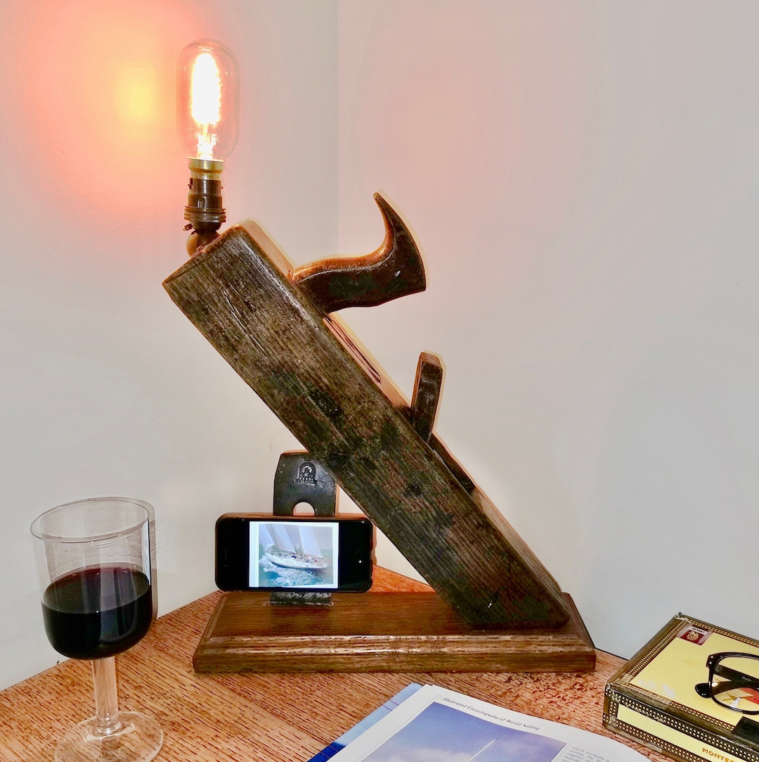 Industrial Style Repurposed Wood Plane Lamp. Sustainable Gift - Etsy