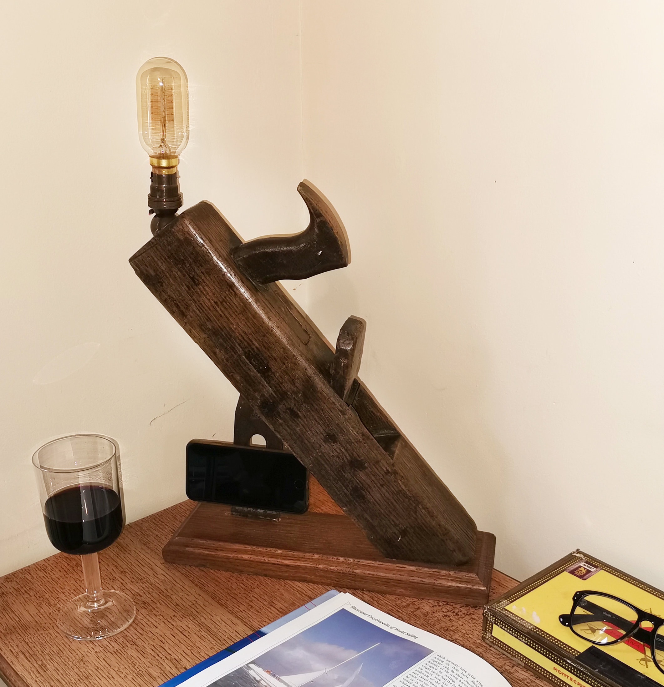 Industrial Style Repurposed Wood Plane Lamp. Sustainable Gift - Etsy
