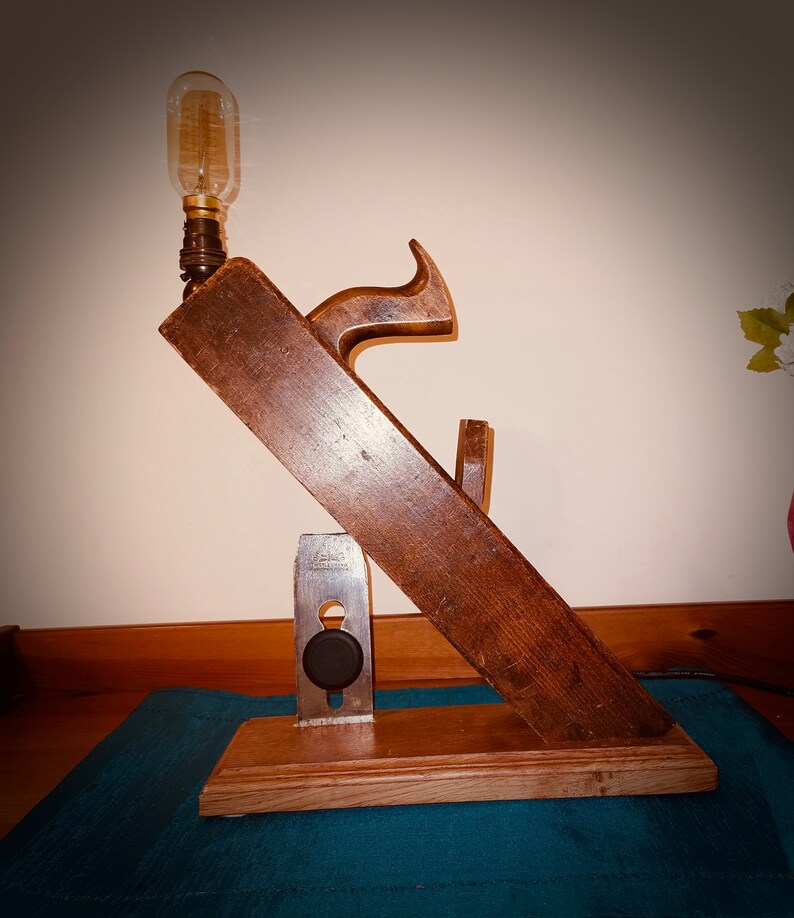 Industrial Style Repurposed Wood Plane Lamp. Sustainable Gift - Etsy