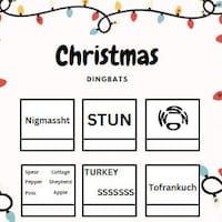 Printable Christmas Dingbats Picture Quiz With Answers: Downloadable ...