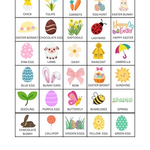 Easter Bingo Game for Kids | 20 Bingo Cards | Spring Bingo Game ...