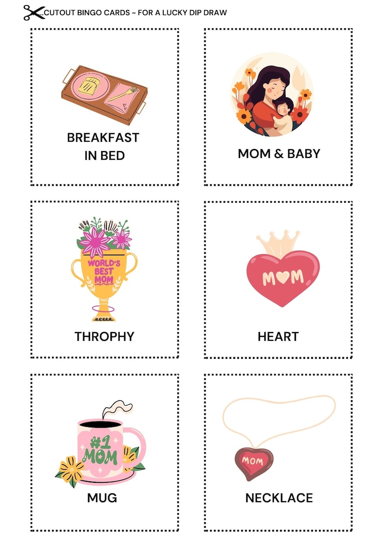 Printable Mother's Day Bingo, 20 Mother's Day Bingo Cards, Mother's Day ...