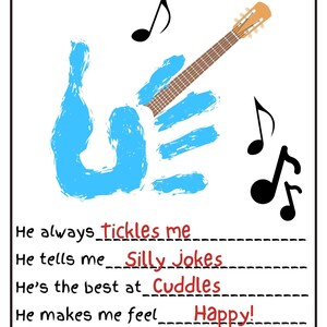 6 Father's Day Printable Keepsake, Kids Father's Day Gift, Art Bundle ...