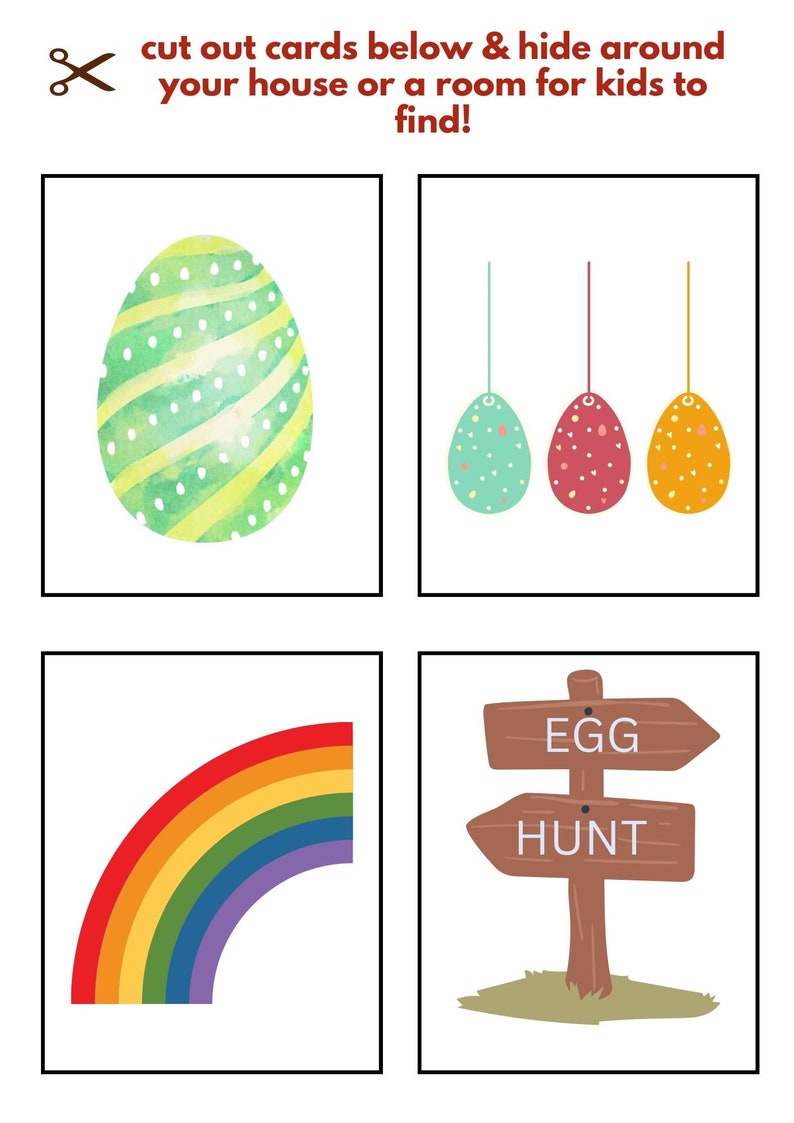 Kids Easter Scavenger Hunt Game | Printable Download | Classroom Party ...