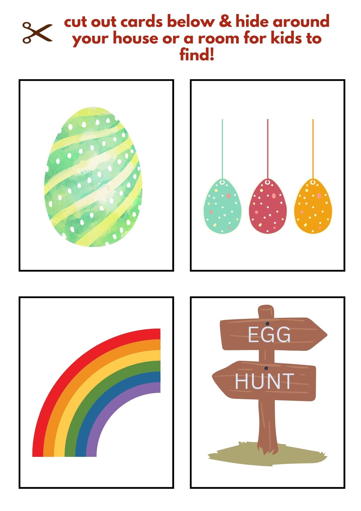 Kids Easter Scavenger Hunt Game | Printable Download | Classroom Party ...