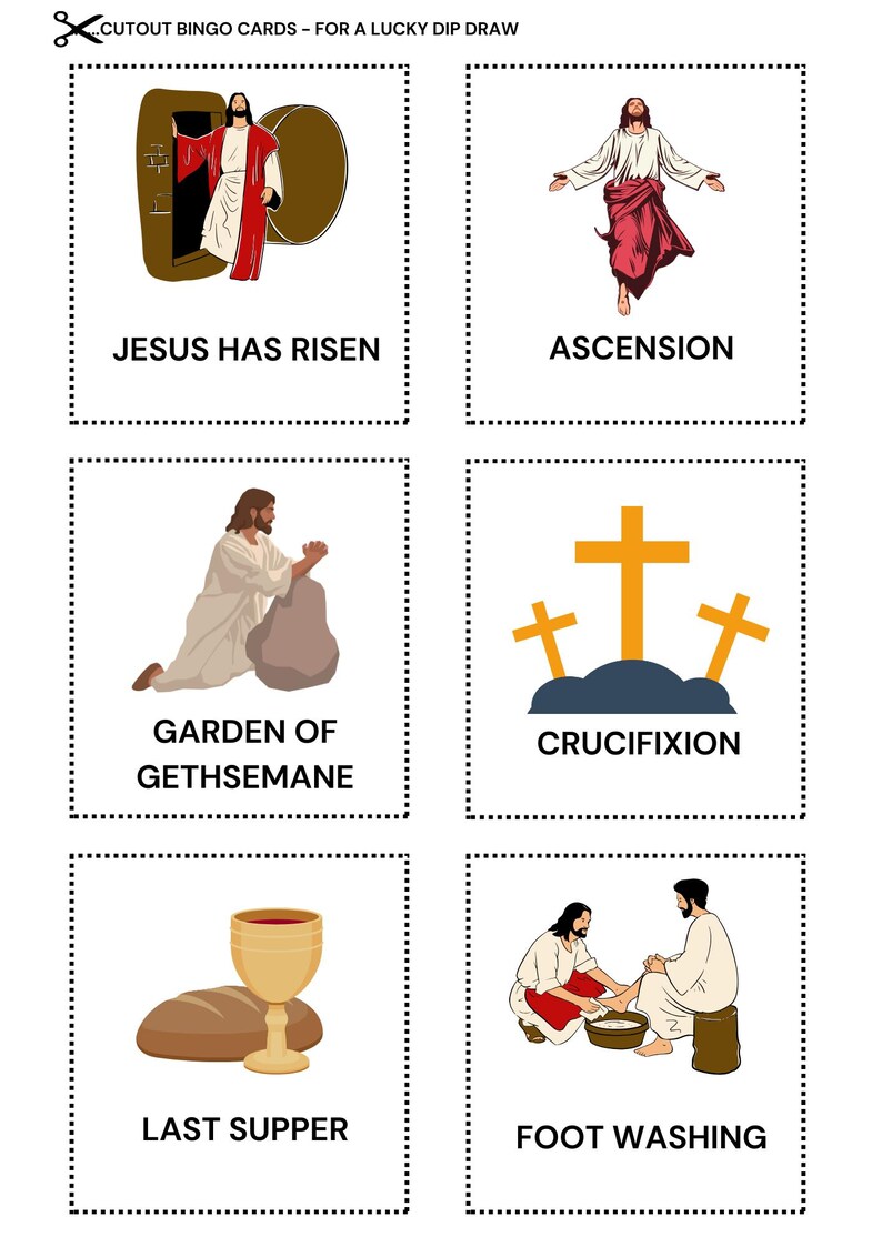 Lent Bingo, Easter Bingo, Bible Bingo, 20 Bible Bingo, Ash Wednesday ...